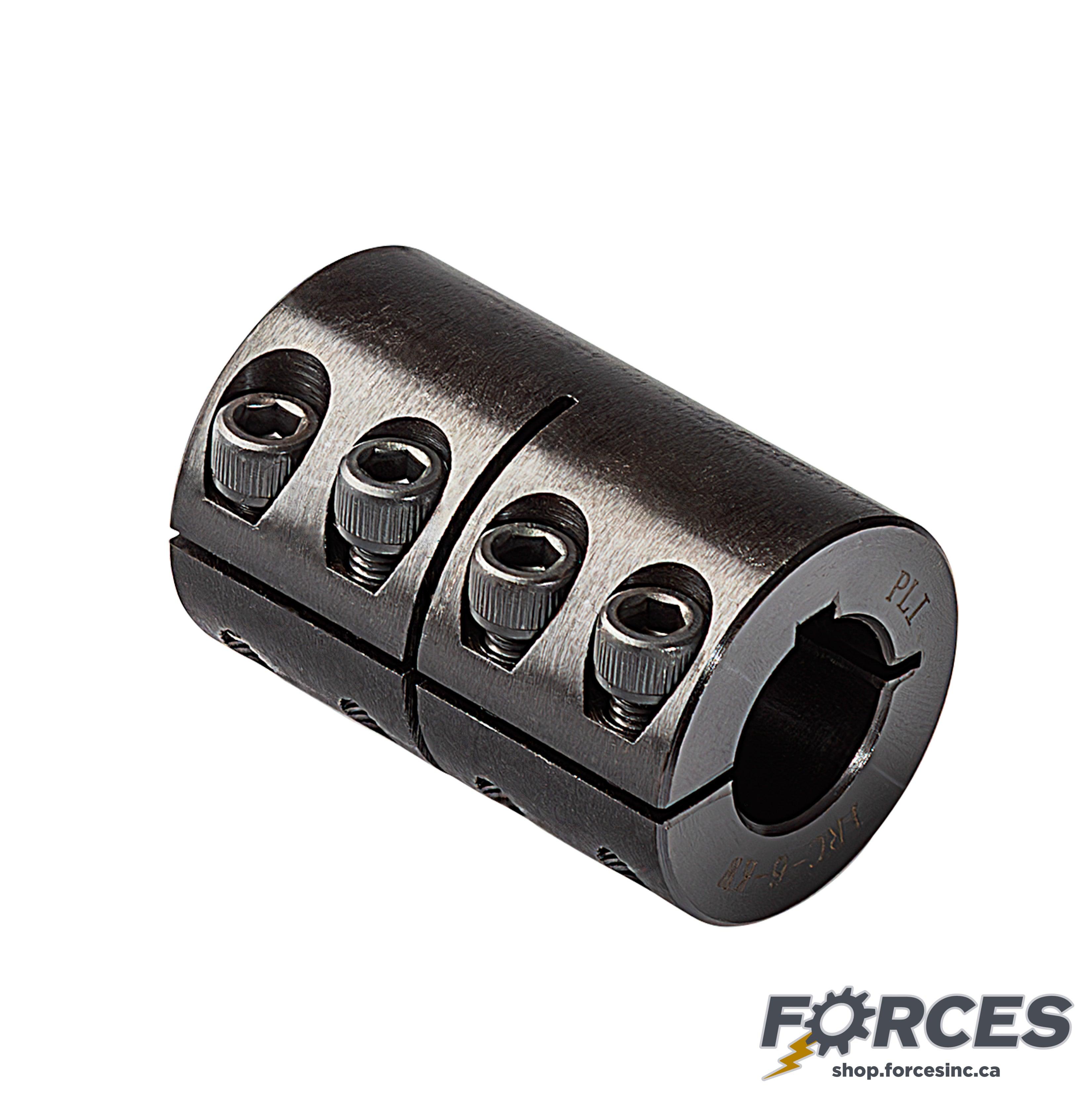 1" One-Piece Rigid Coupling W/ Keyway - Black Oxide | RCS-100-KW