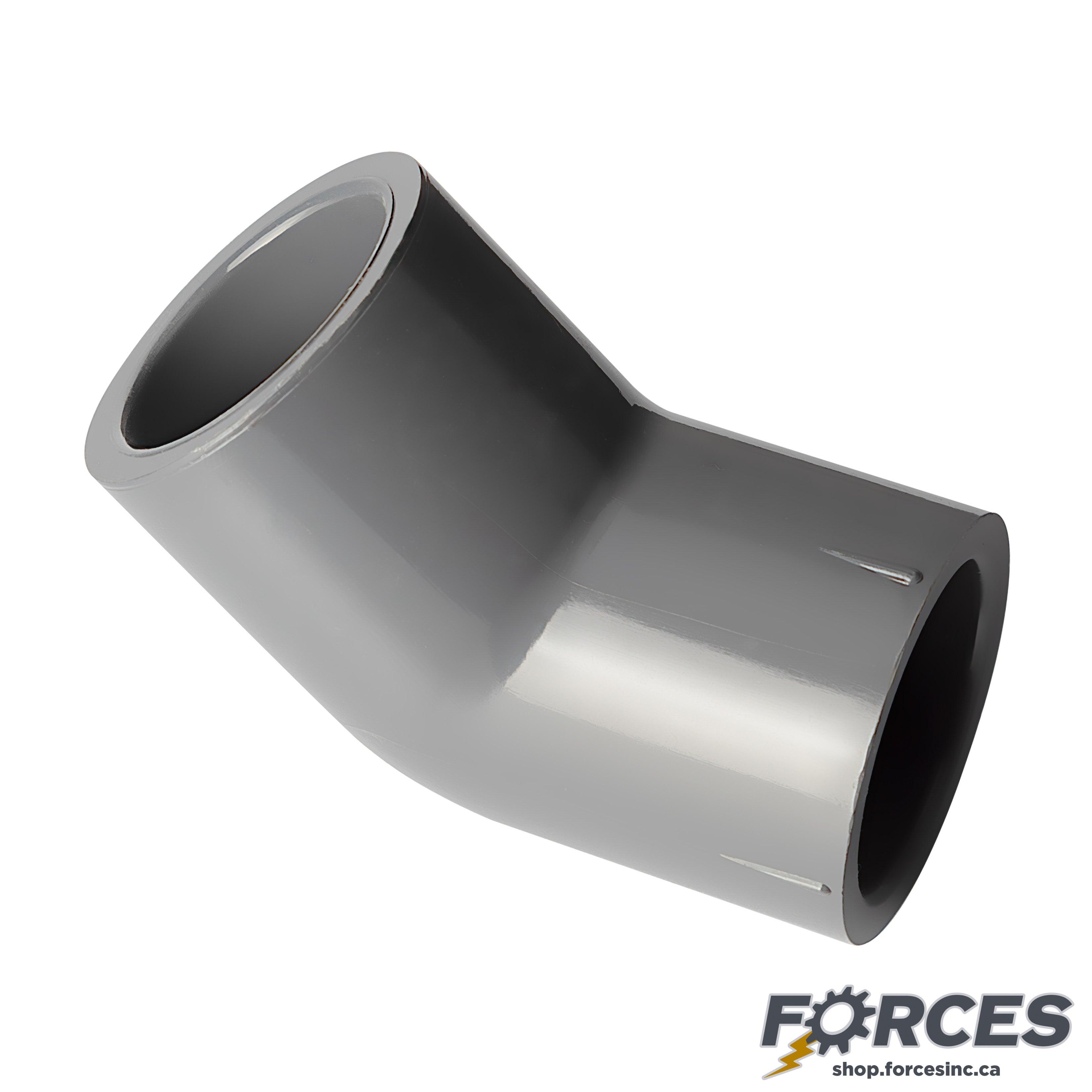 3" Elbow 45° (Socket) Sch 80 - PVC Grey | 817030