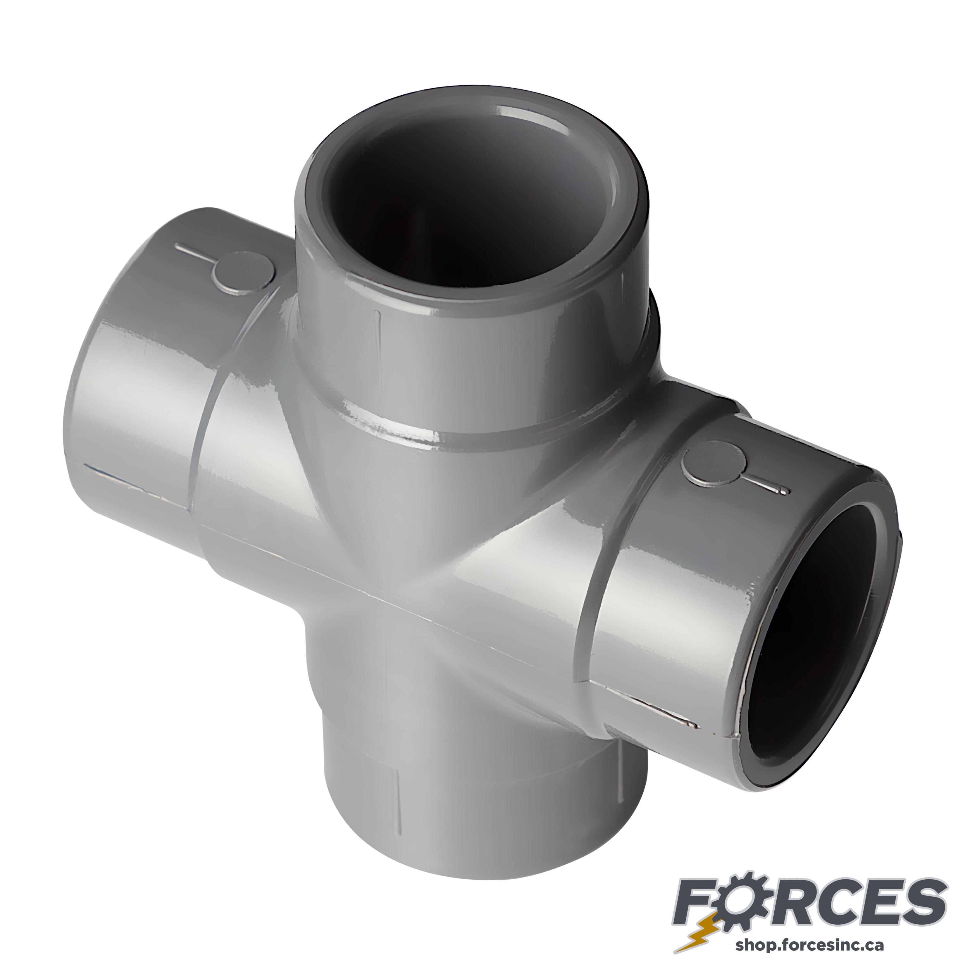 3" Cross (Socket) Sch 80 - PVC Grey | 820030