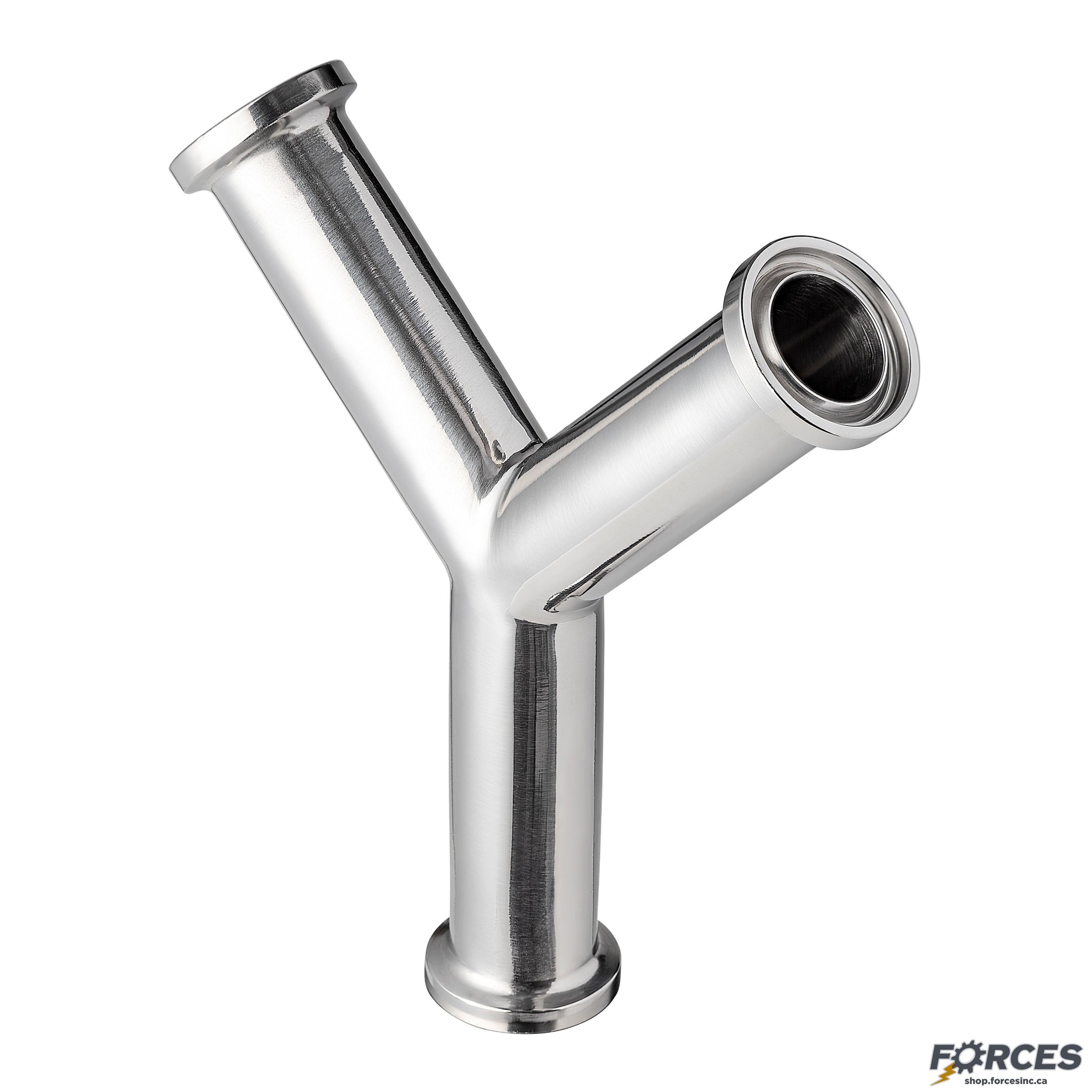 3" Tri-Clamp True Wye - Stainless Steel 316