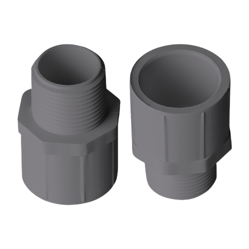 2" Male Adapter (SOC x MPT) Sch 40 - PVC Grey | 436020
