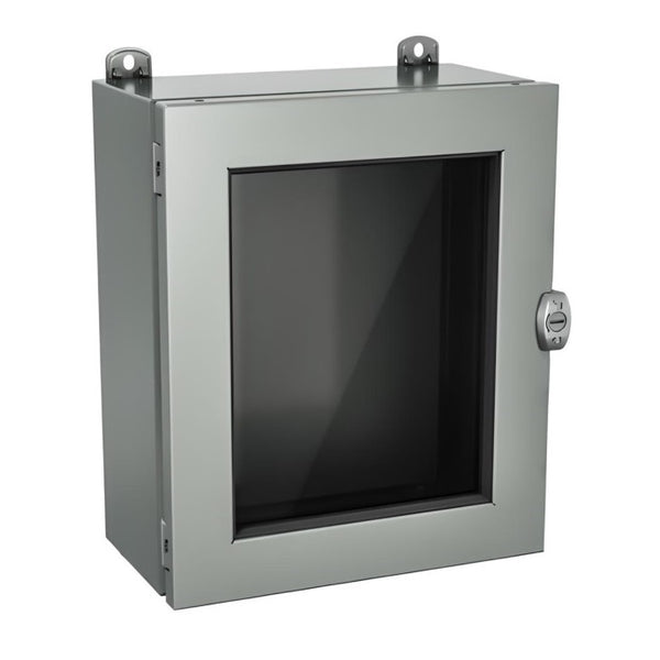 Windowed JIC Enclosure 10" x 10" x 5" NEMA 4-12/IP66 - Powder Coated S