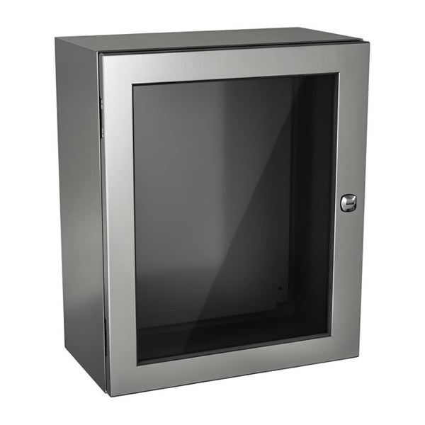 Windowed Enclosure 12" x 24" x 8" NEMA 4X-12/IP66 - Stainless Steel 30