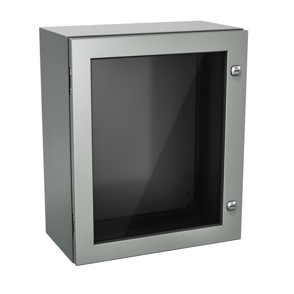 Windowed Enclosure 24" x 24" x 6" NEMA 4-12/IP66 - Powder Coated Steel